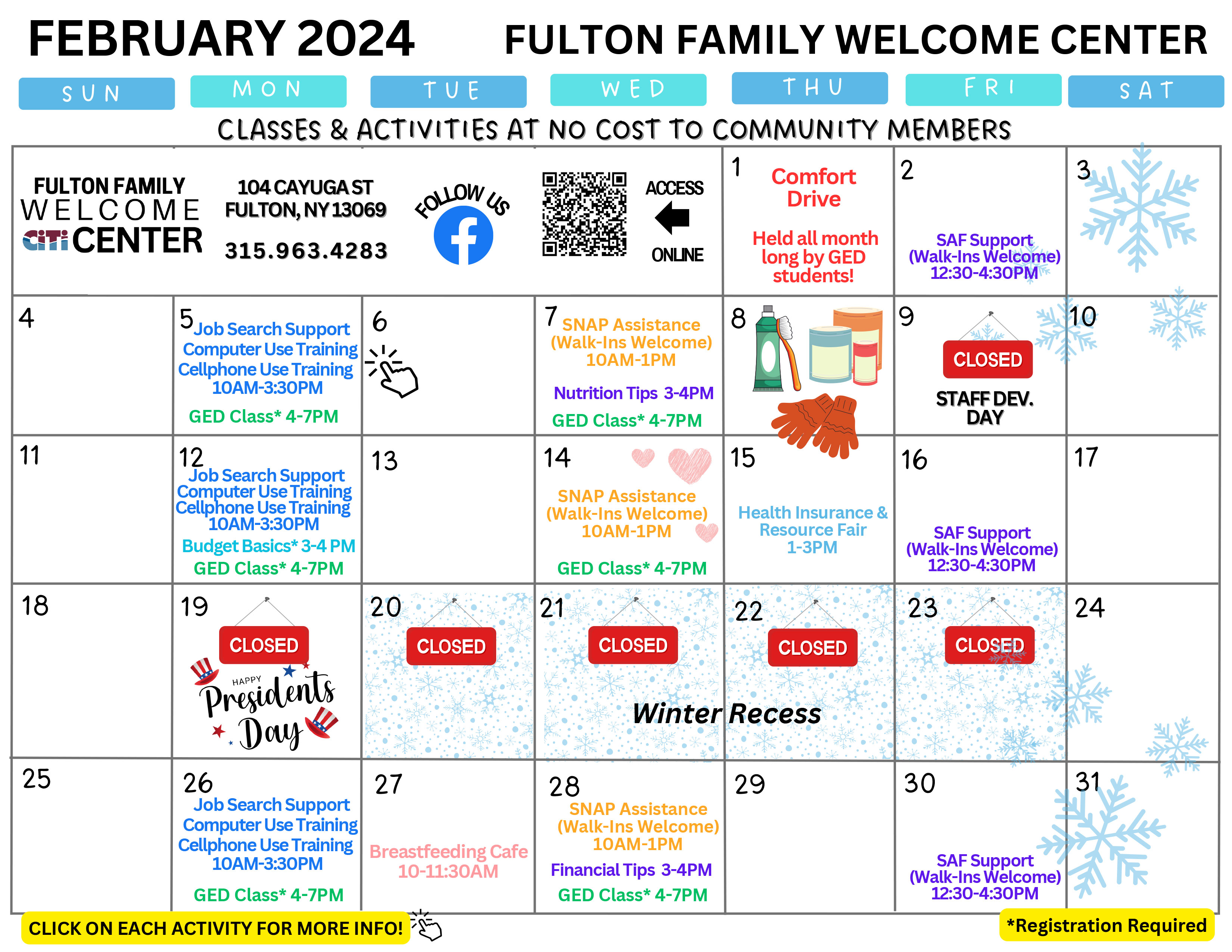 Fulton Family Welcome Center February Events | CenterState CEO