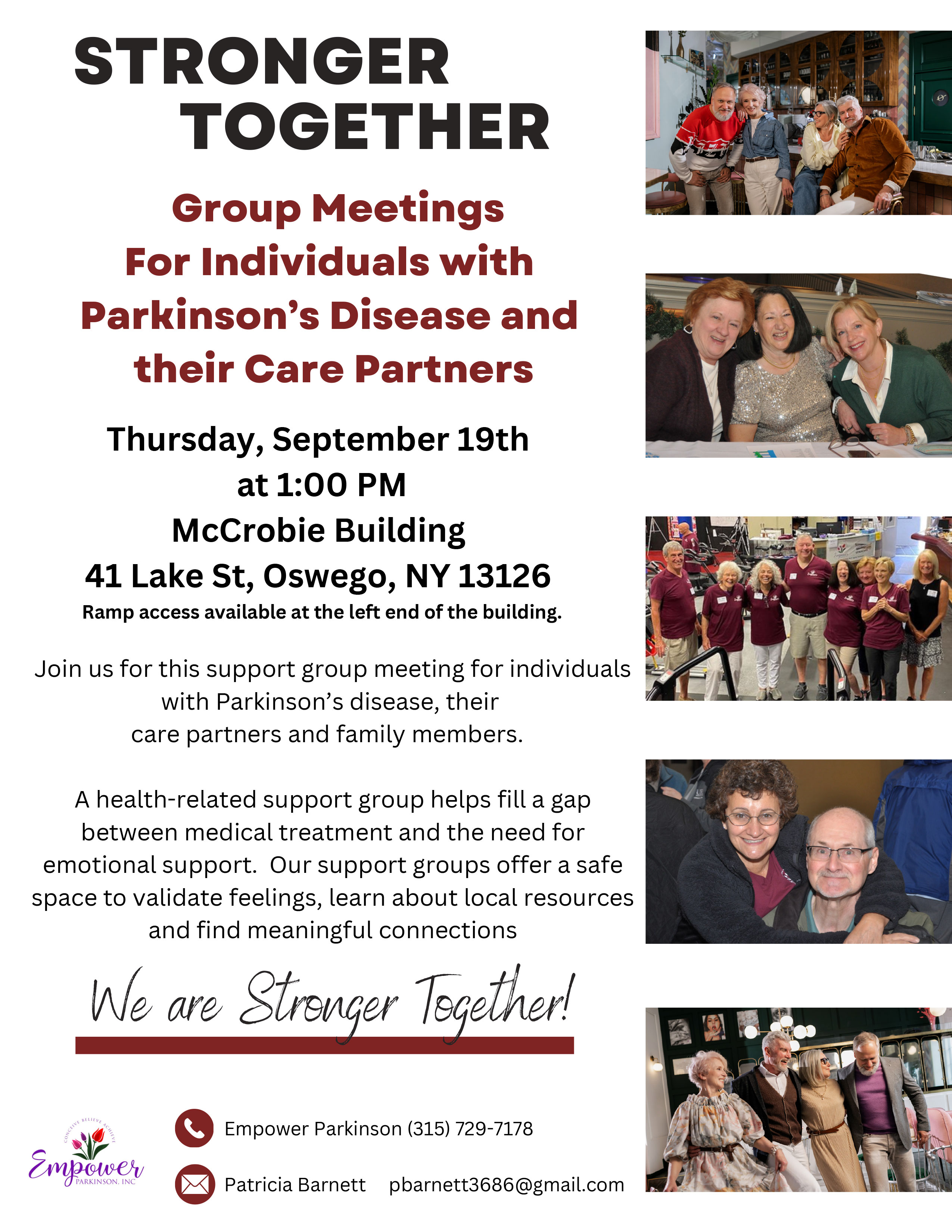 Empower Parkinson's Stronger Together Support Group | CenterState CEO