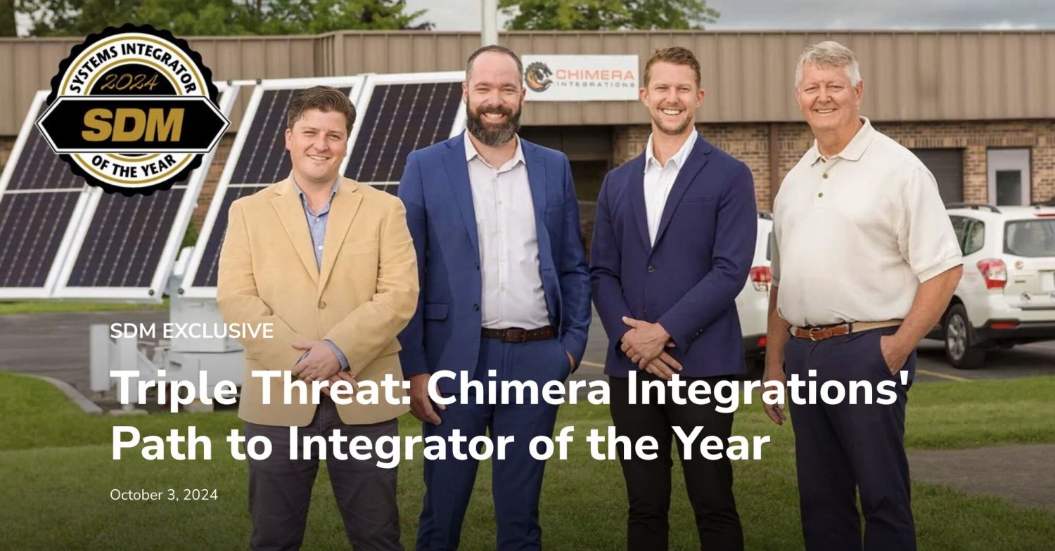 Chimera Integrations Named SDM's 2024 Integrator of the Year, Leading ...